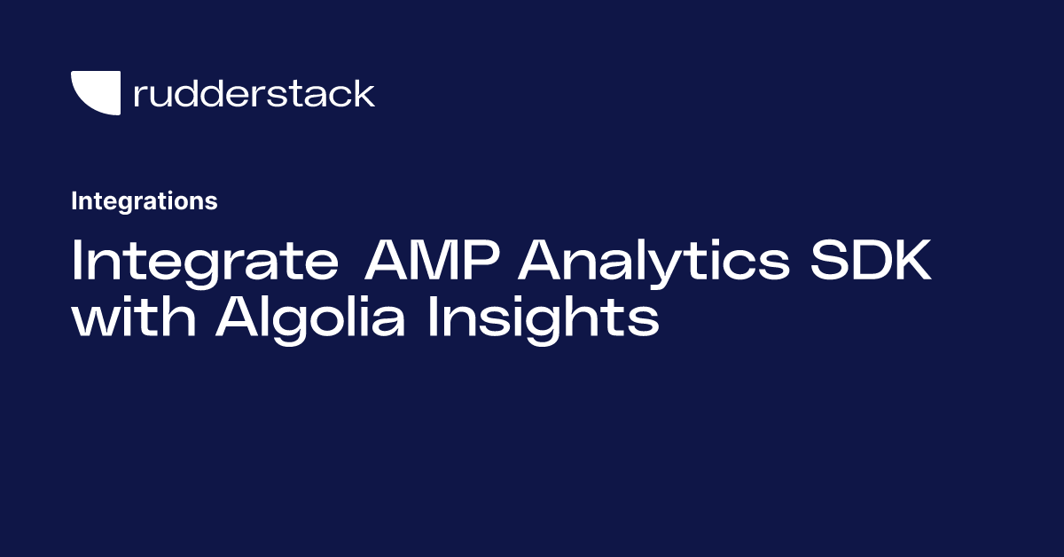 Integrate AMP Analytics SDK with Algolia Insights
