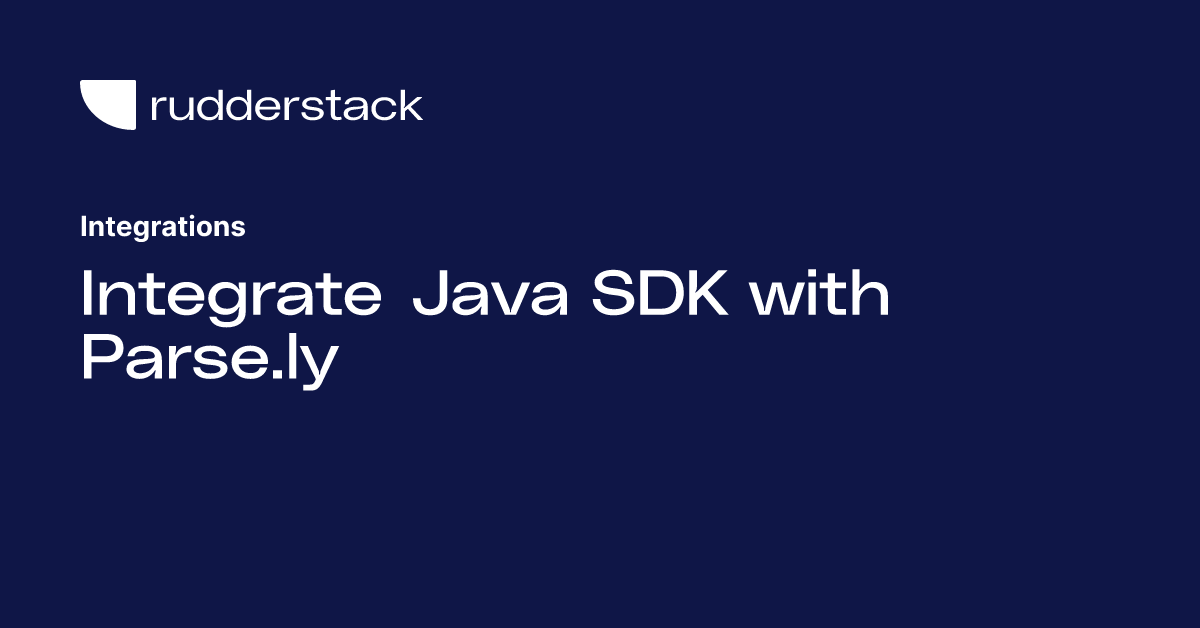 Integrate Java SDK with Parse.ly