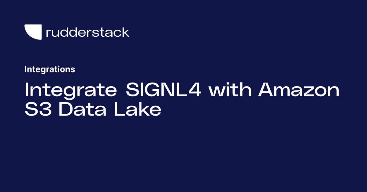 Integrate SIGNL4 with Amazon S3 Data Lake