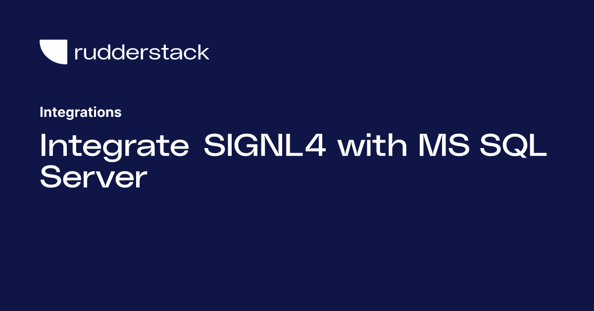 Integrate SIGNL4 with MS SQL Server
