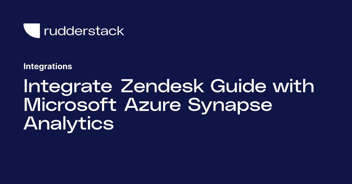 Integrate Zendesk Guide with Microsoft Azure Synapse Analytics