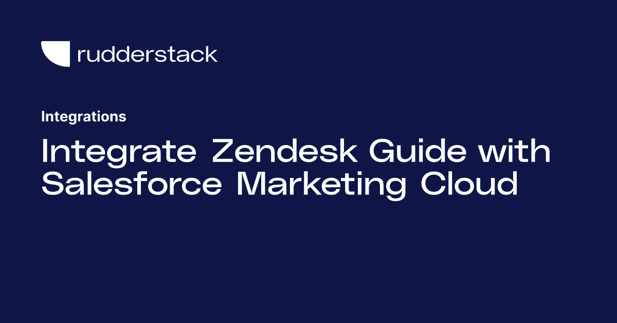 Integrate Zendesk Guide with Salesforce Marketing Cloud