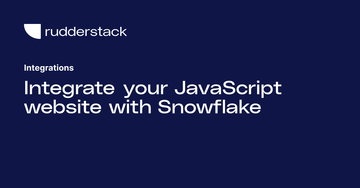 Integrate your JavaScript website with Snowflake