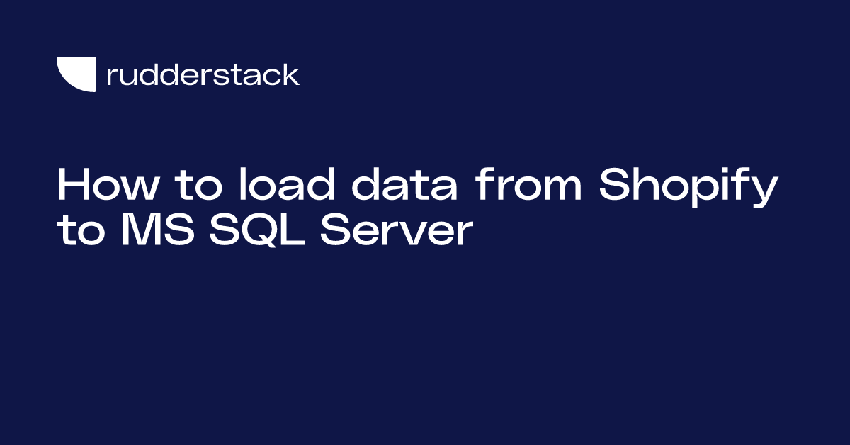How to load data from Shopify to MS SQL Server